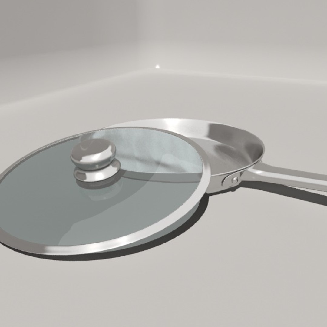 3d Model Stainless Steel Frying Pan