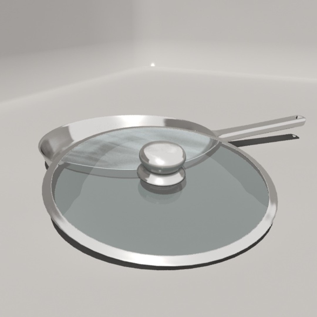 3d Model Stainless Steel Frying Pan