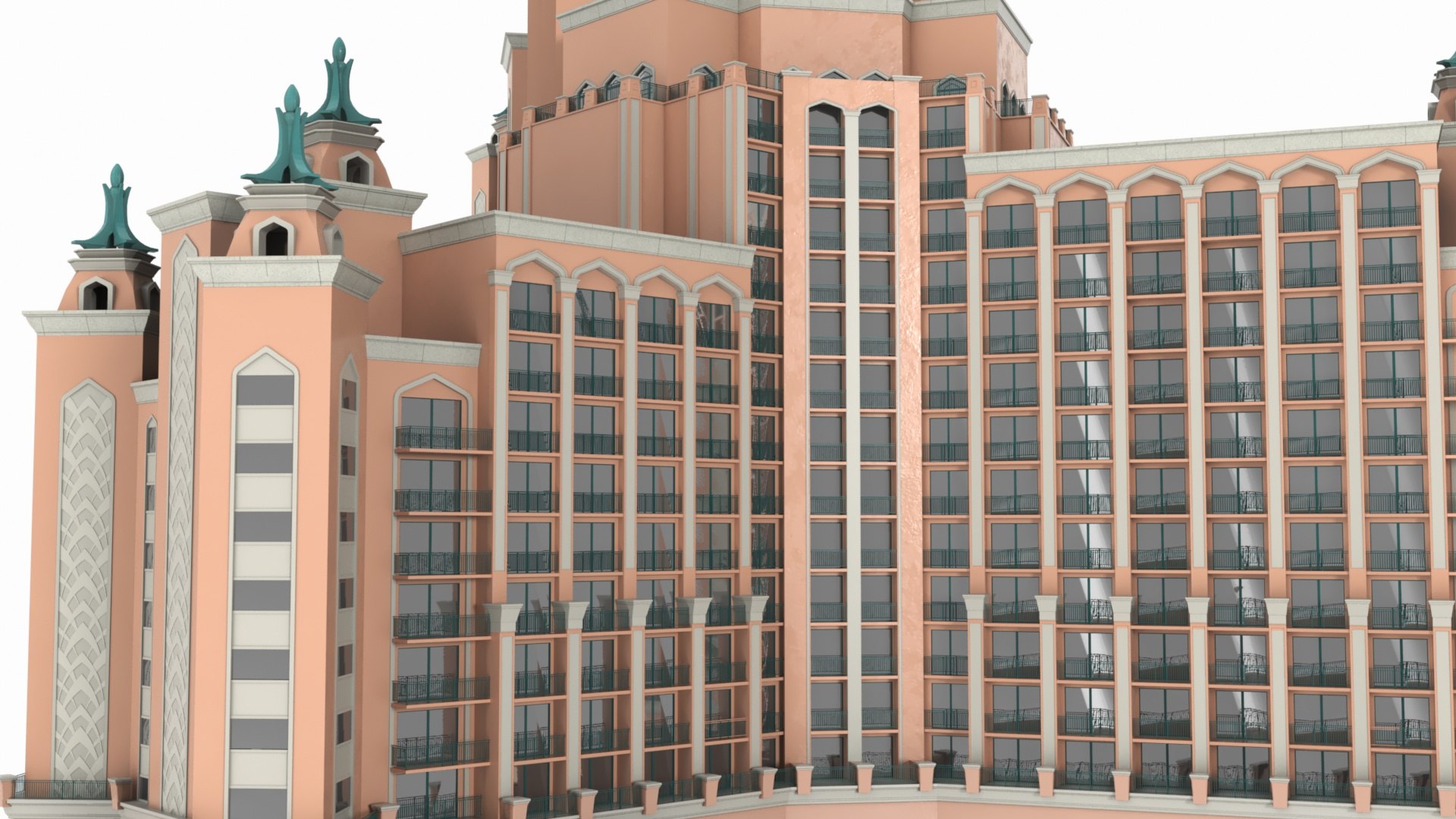 3D Atlantis Palm Dubai Luxury Hotel Building Model - TurboSquid 2366296