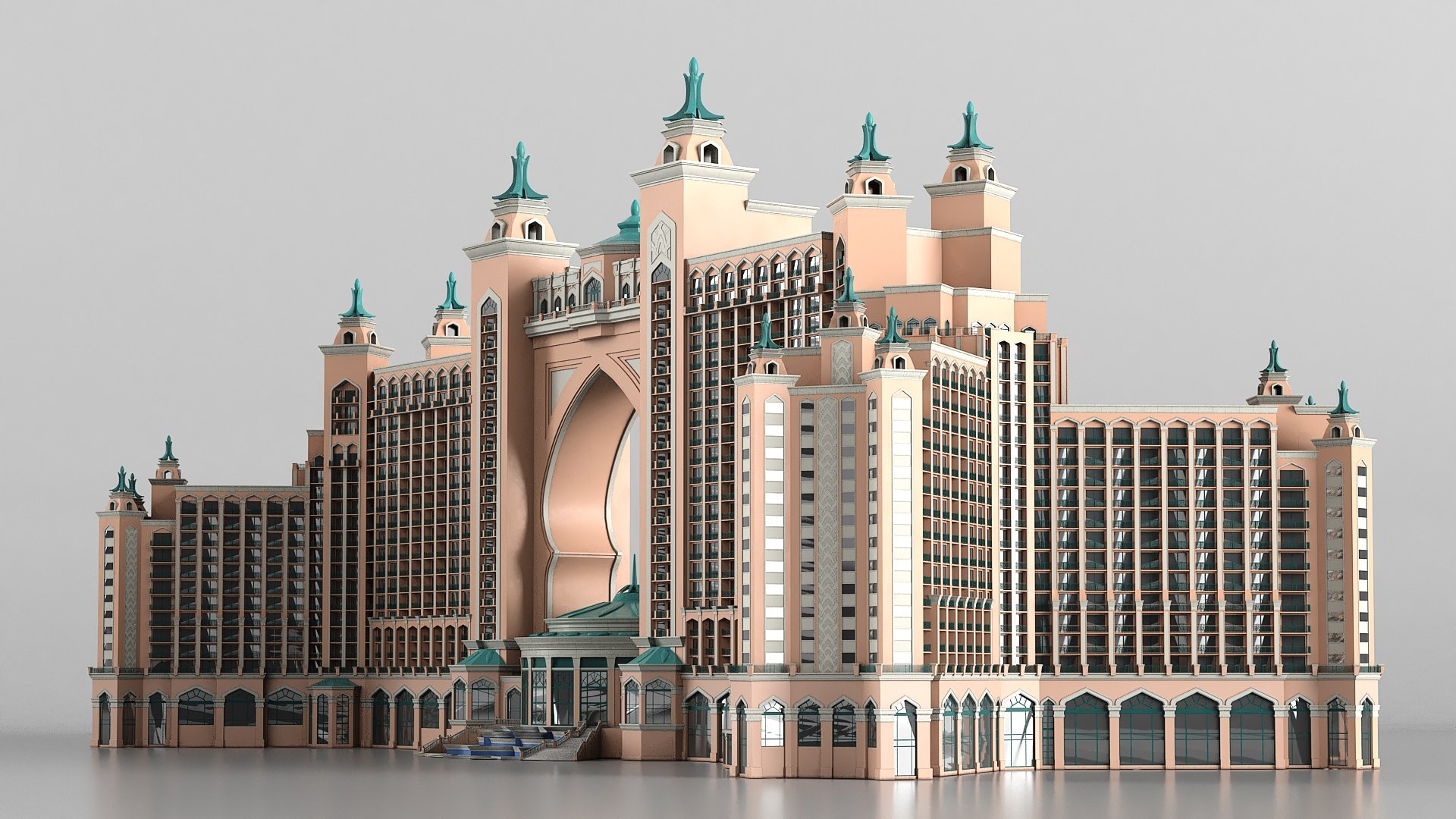 3D Atlantis Palm Dubai Luxury Hotel Building Model - TurboSquid 2366296