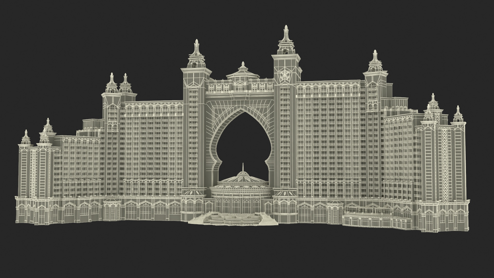 3D Atlantis Palm Dubai Luxury Hotel Building Model - TurboSquid 2366296