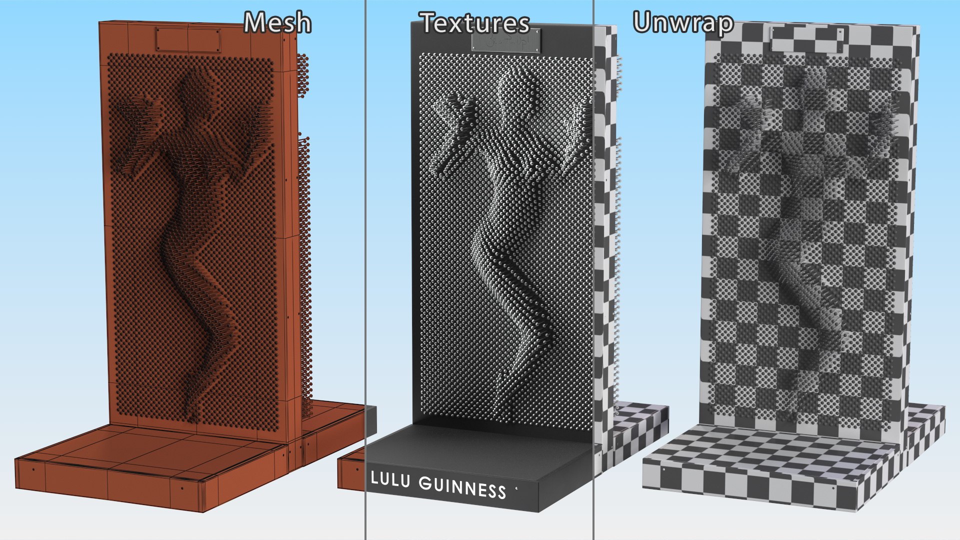 3D Giant Pin Art Woman Model - TurboSquid 2154568