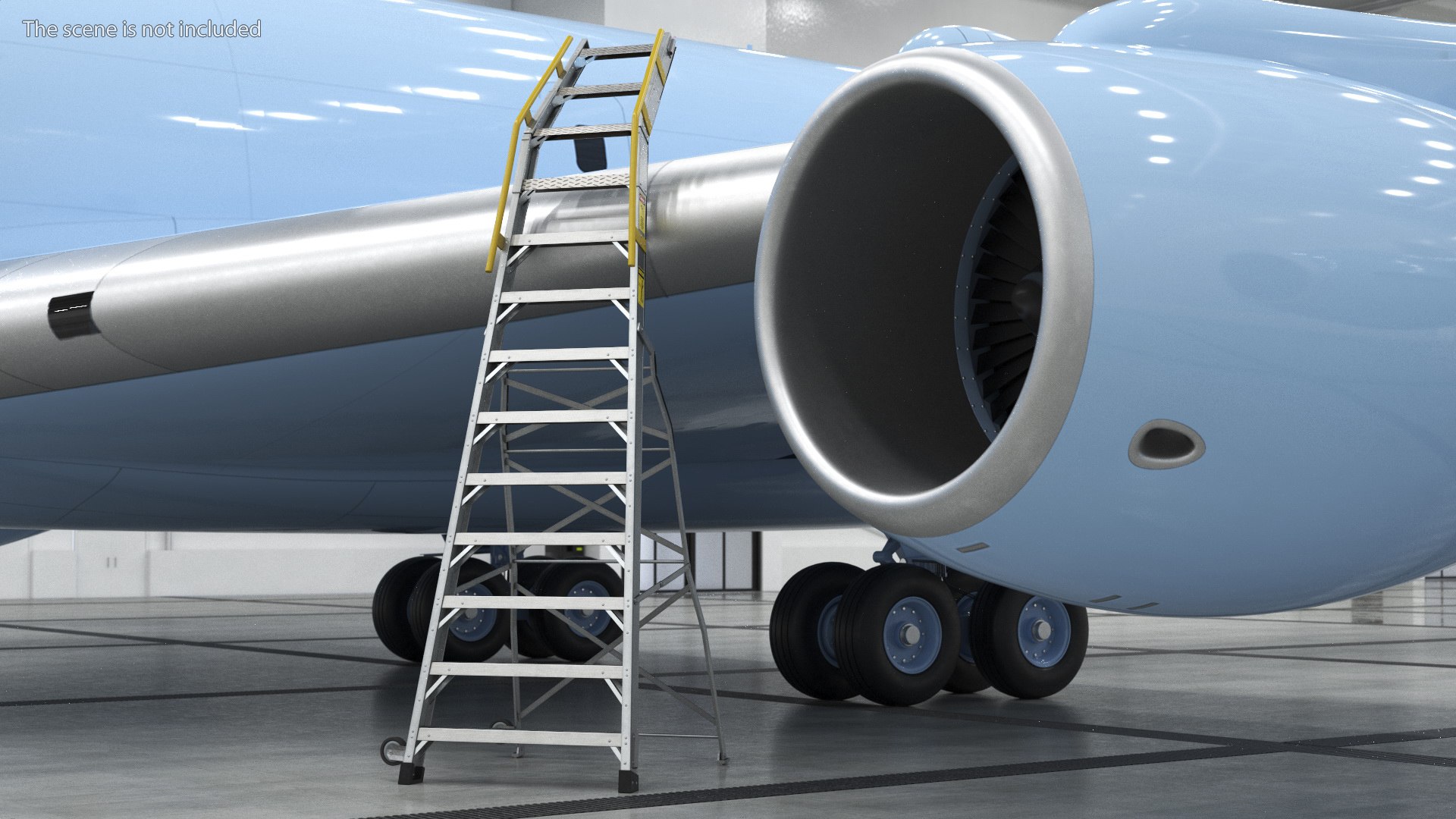 3D Engineering Aircraft Ladder 14 Ft - TurboSquid 2132232