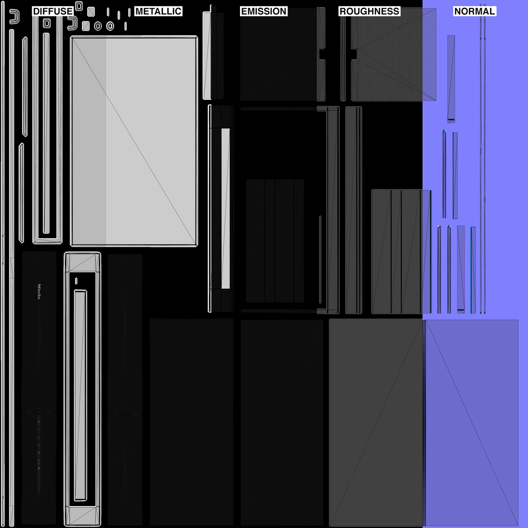 3D model Miele DA 6890 downdraft hood - Low-poly Photorealistic PBR 3D ...