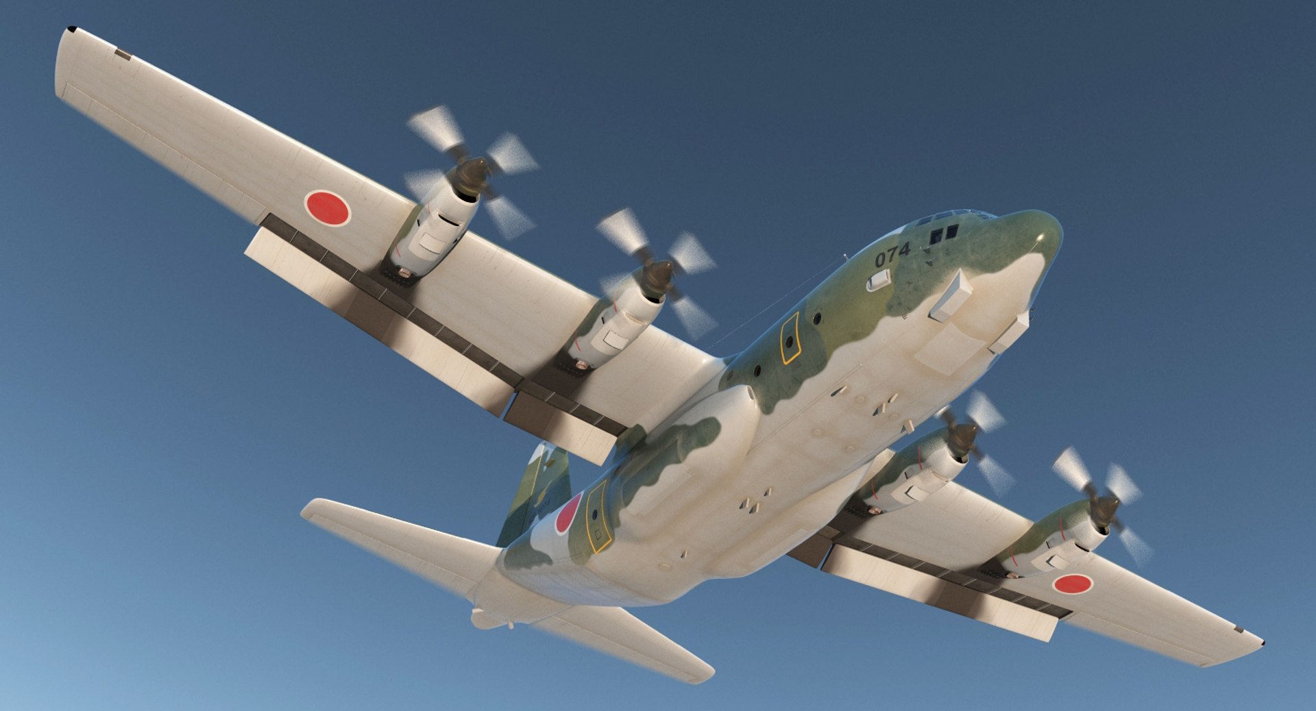 lockheed hercules l-382 japan 3d 3ds