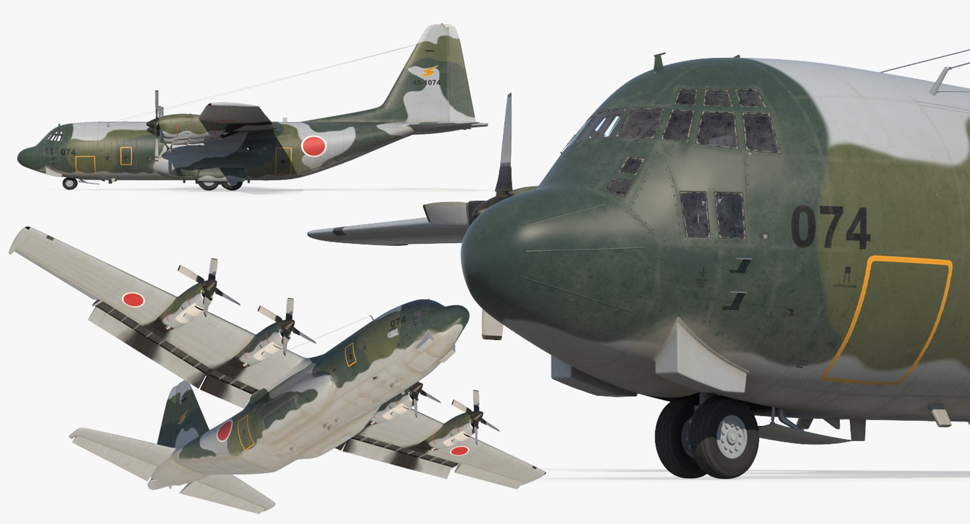 lockheed hercules l-382 japan 3d 3ds