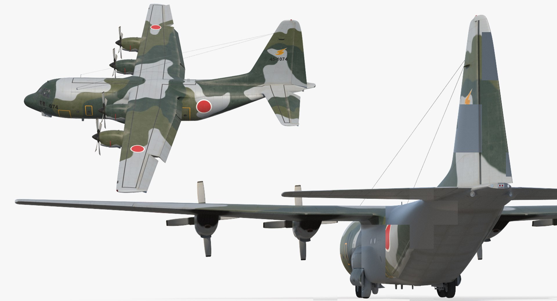 lockheed hercules l-382 japan 3d 3ds