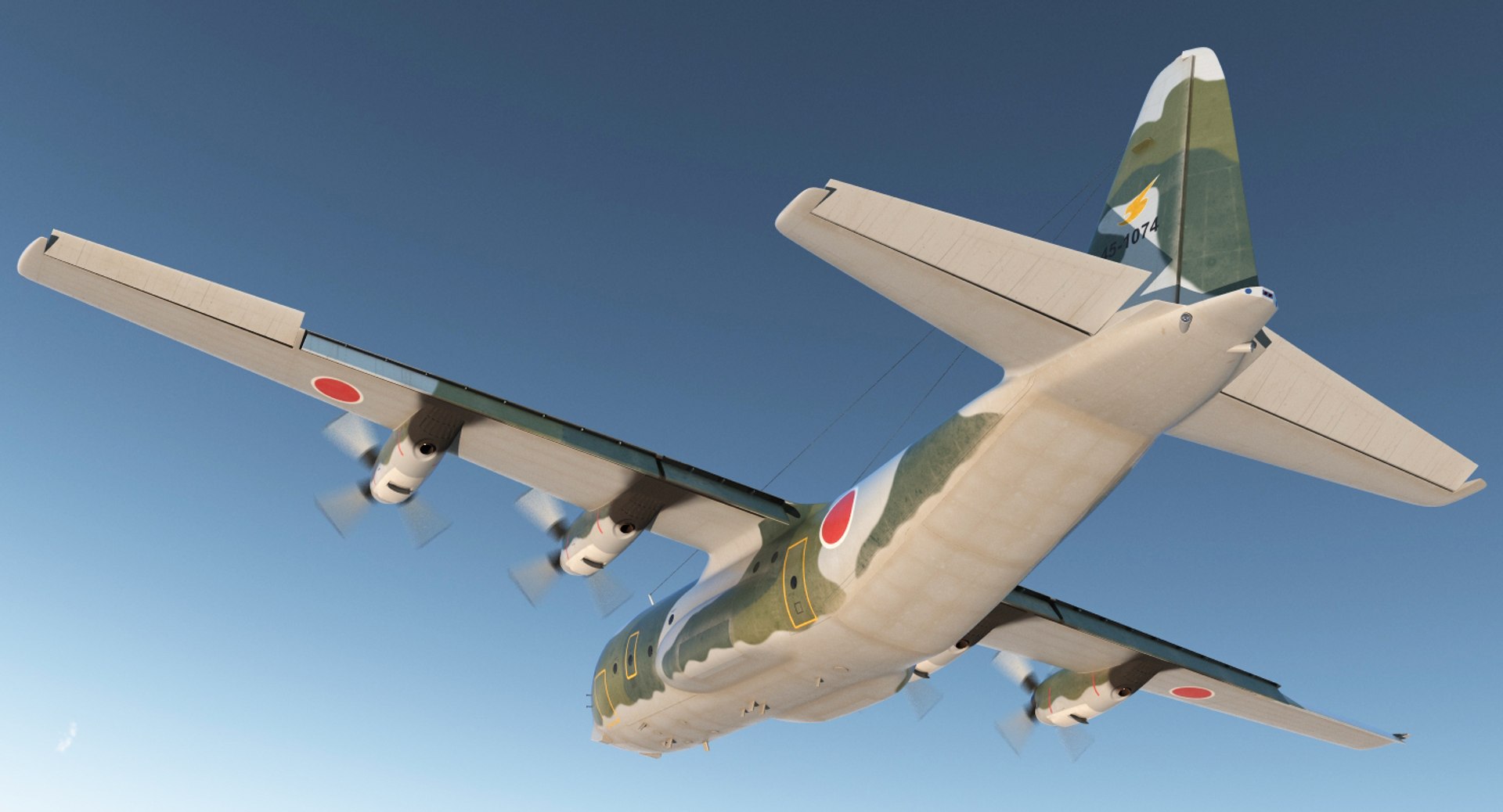lockheed hercules l-382 japan 3d 3ds