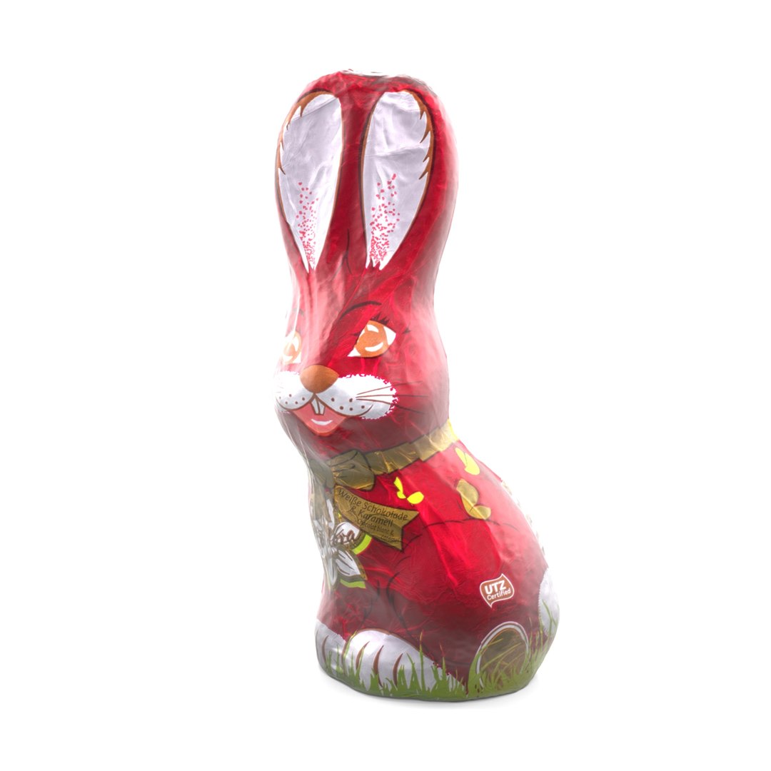 chocolate easter bunny red 3d obj