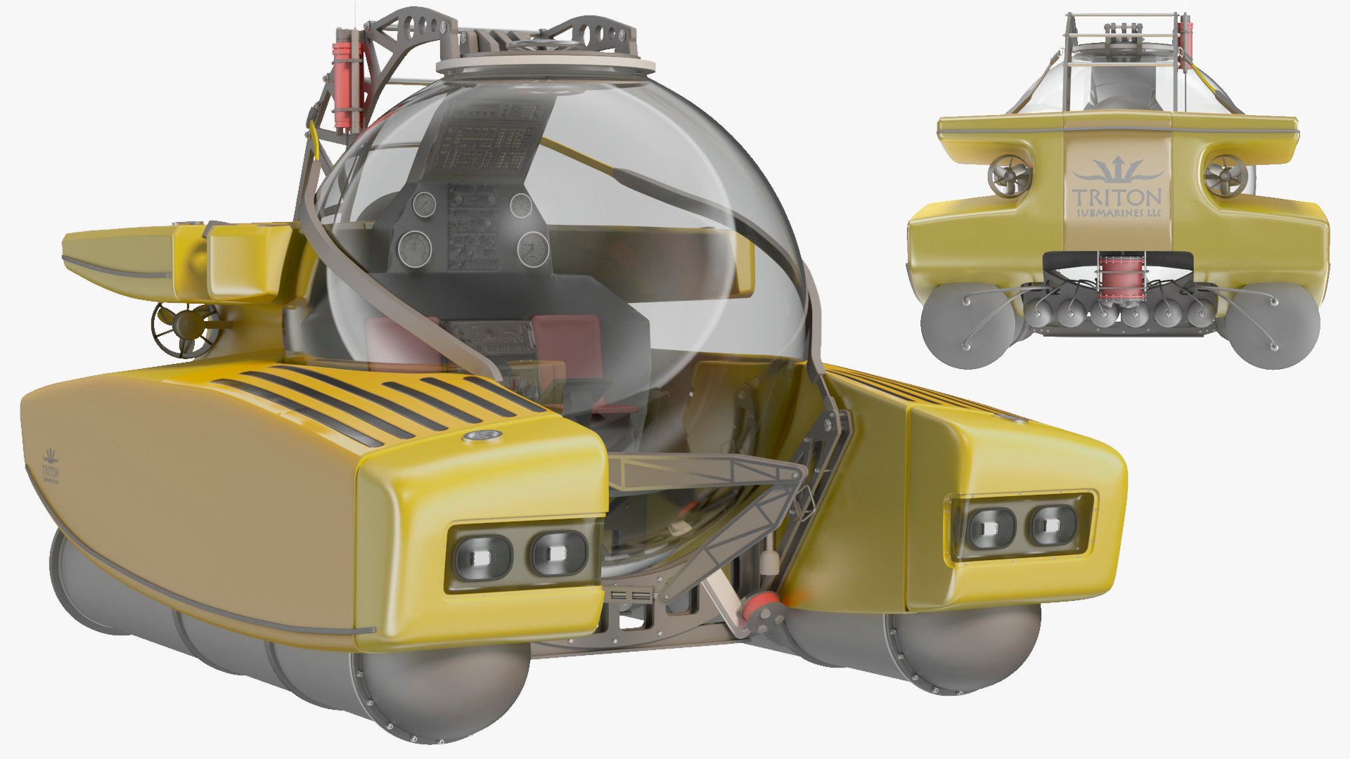 3D Triton Personal Submarine Model - TurboSquid 2185761