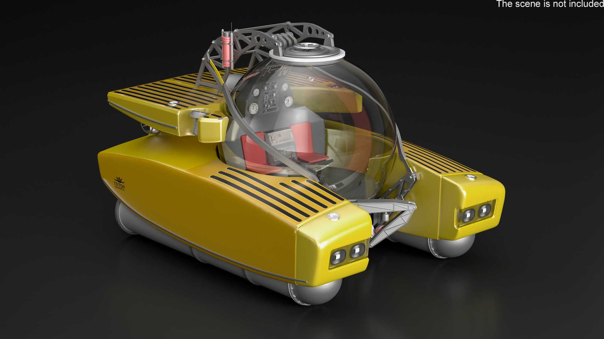 3D Triton Personal Submarine Model - TurboSquid 2185761