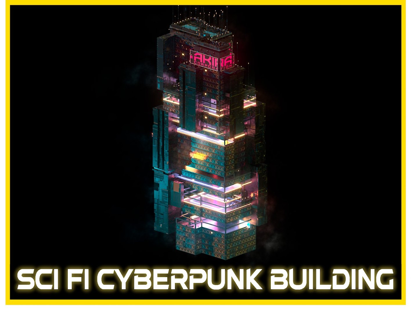 Sci-Fi Futuristic Cyberpunk Sci Fi City Building Skyscraper 35 3D ...