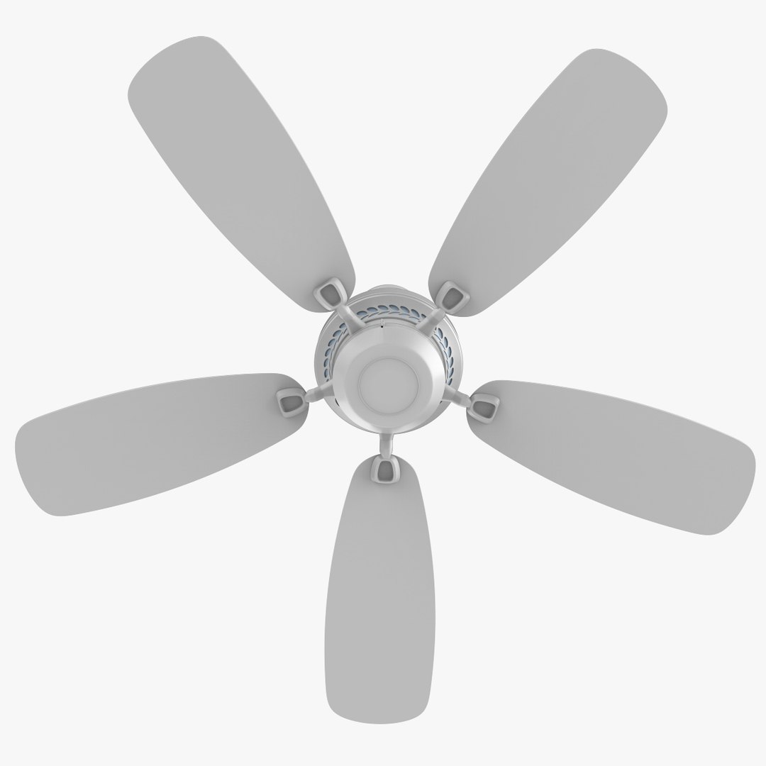 Realistic Ceiling Fan 3d Model