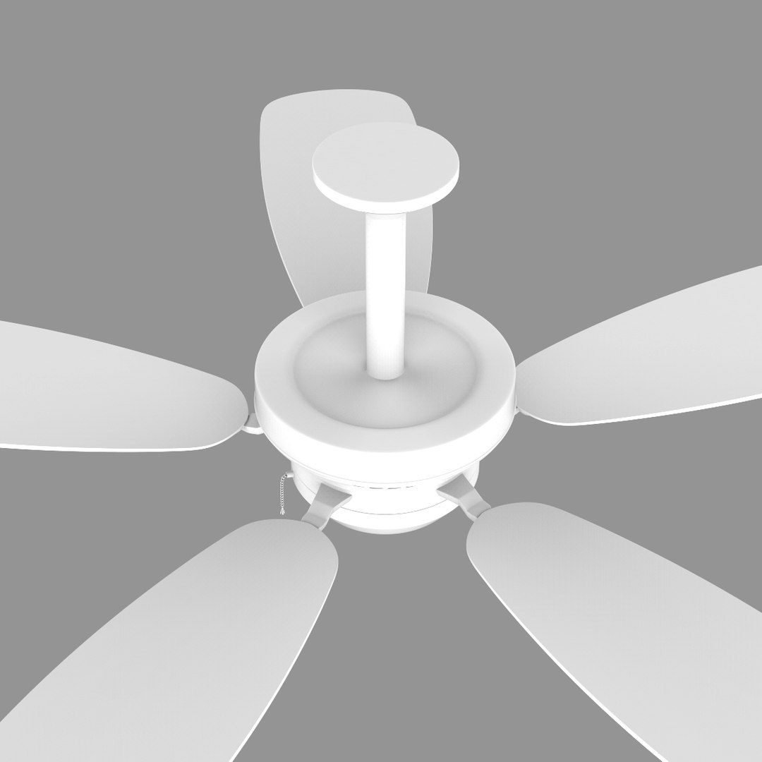 Realistic Ceiling Fan 3d Model