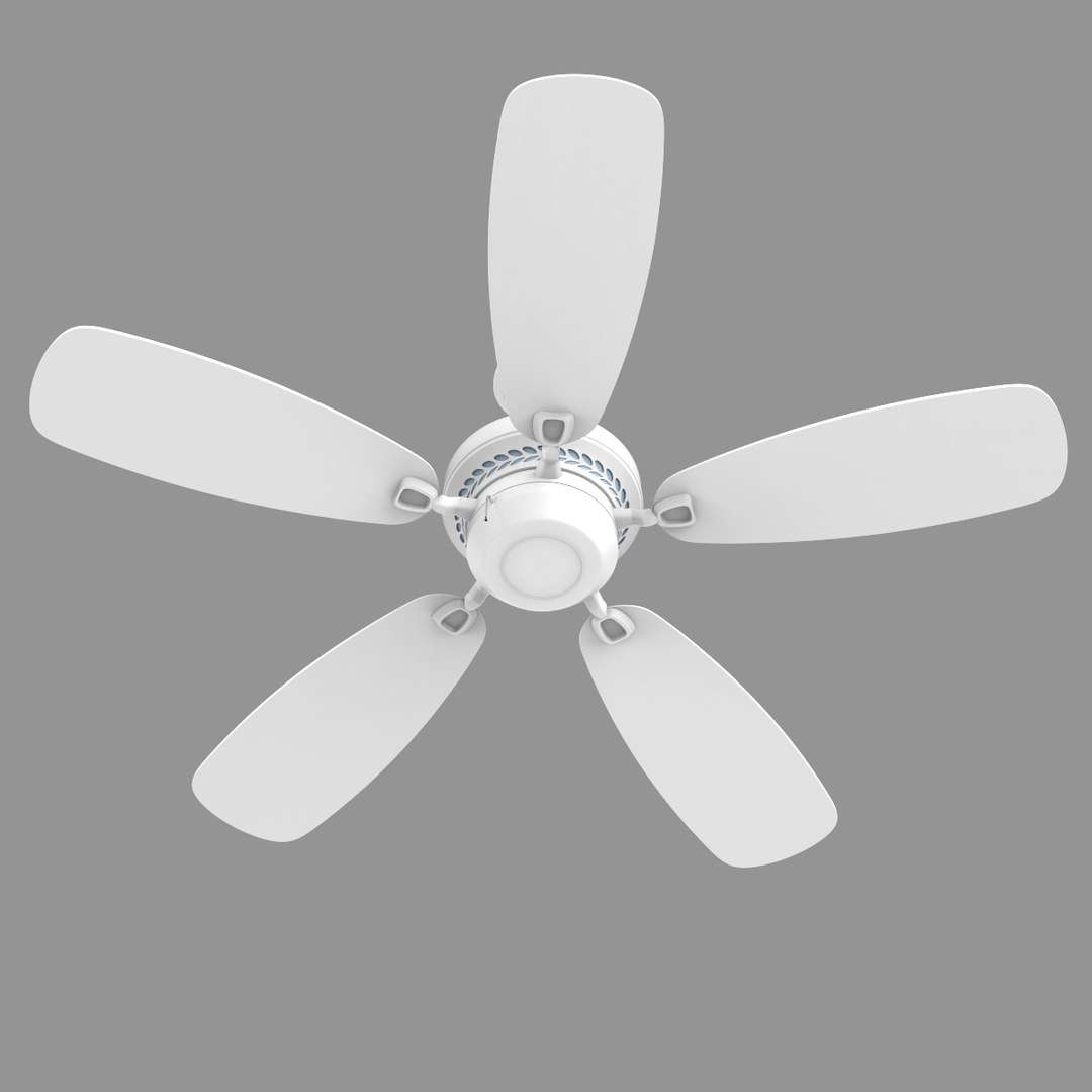 Realistic Ceiling Fan 3d Model