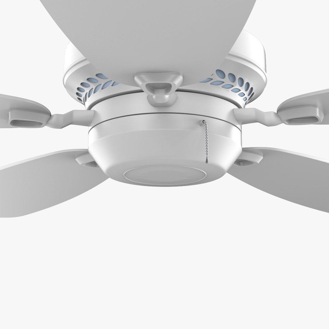 Realistic Ceiling Fan 3d Model
