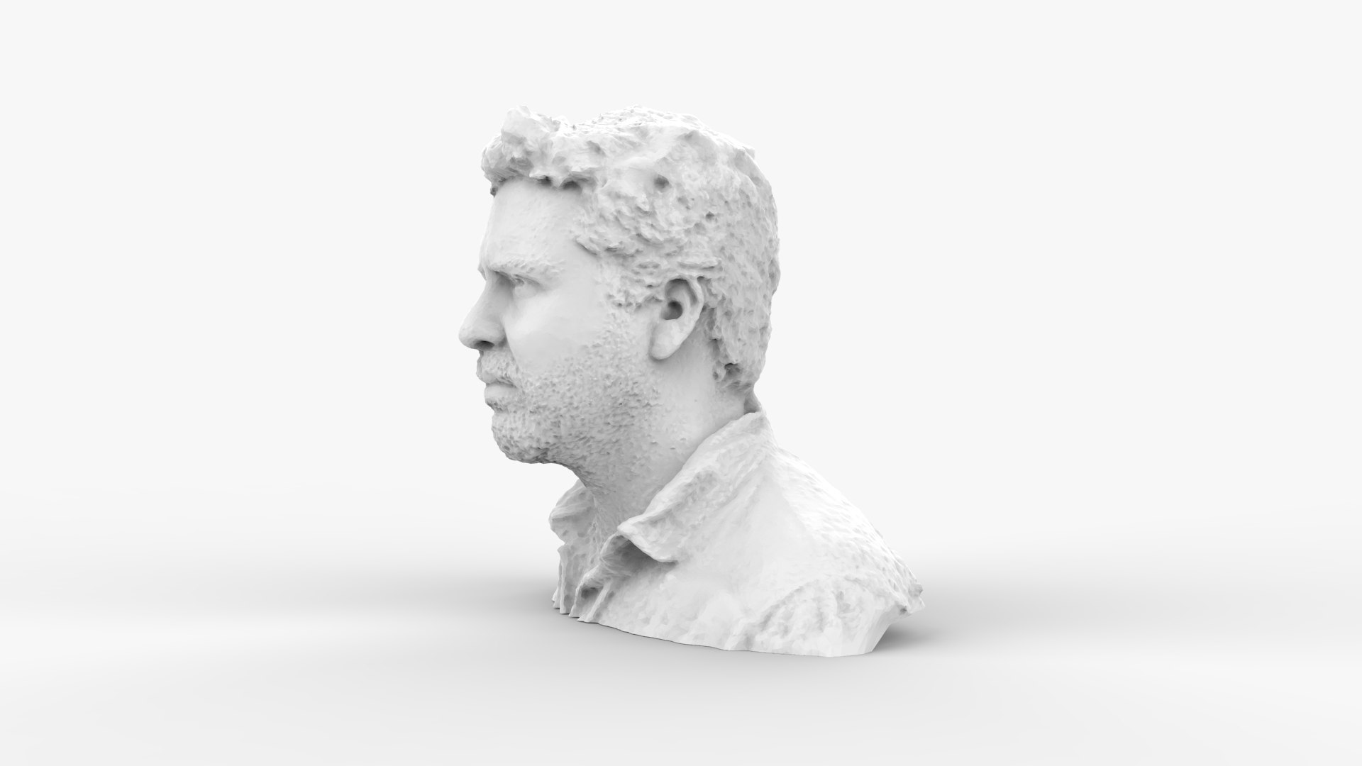 3D Man Head With Beard Model - TurboSquid 1935875