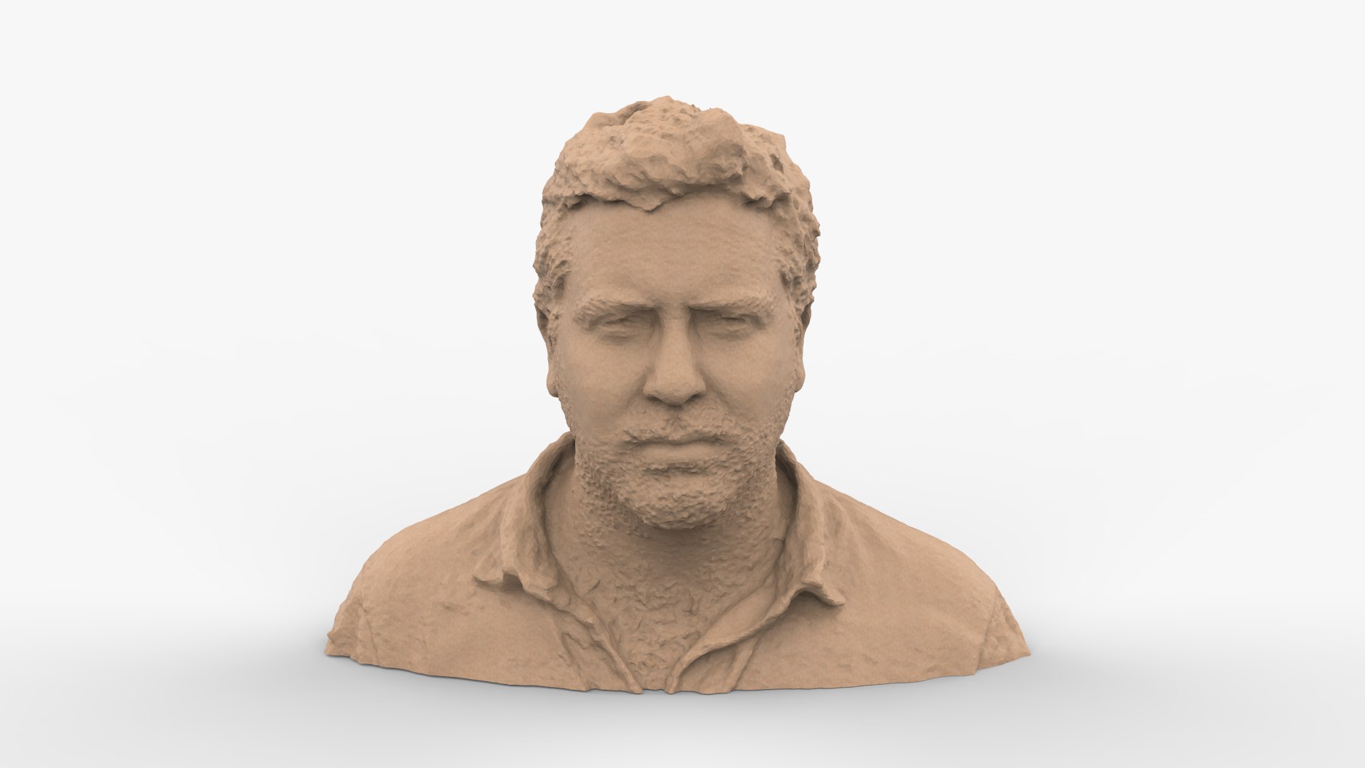 3D Man Head With Beard Model - TurboSquid 1935875
