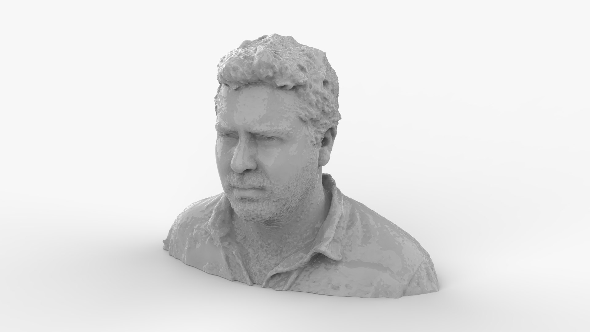 3D Man Head With Beard Model - TurboSquid 1935875