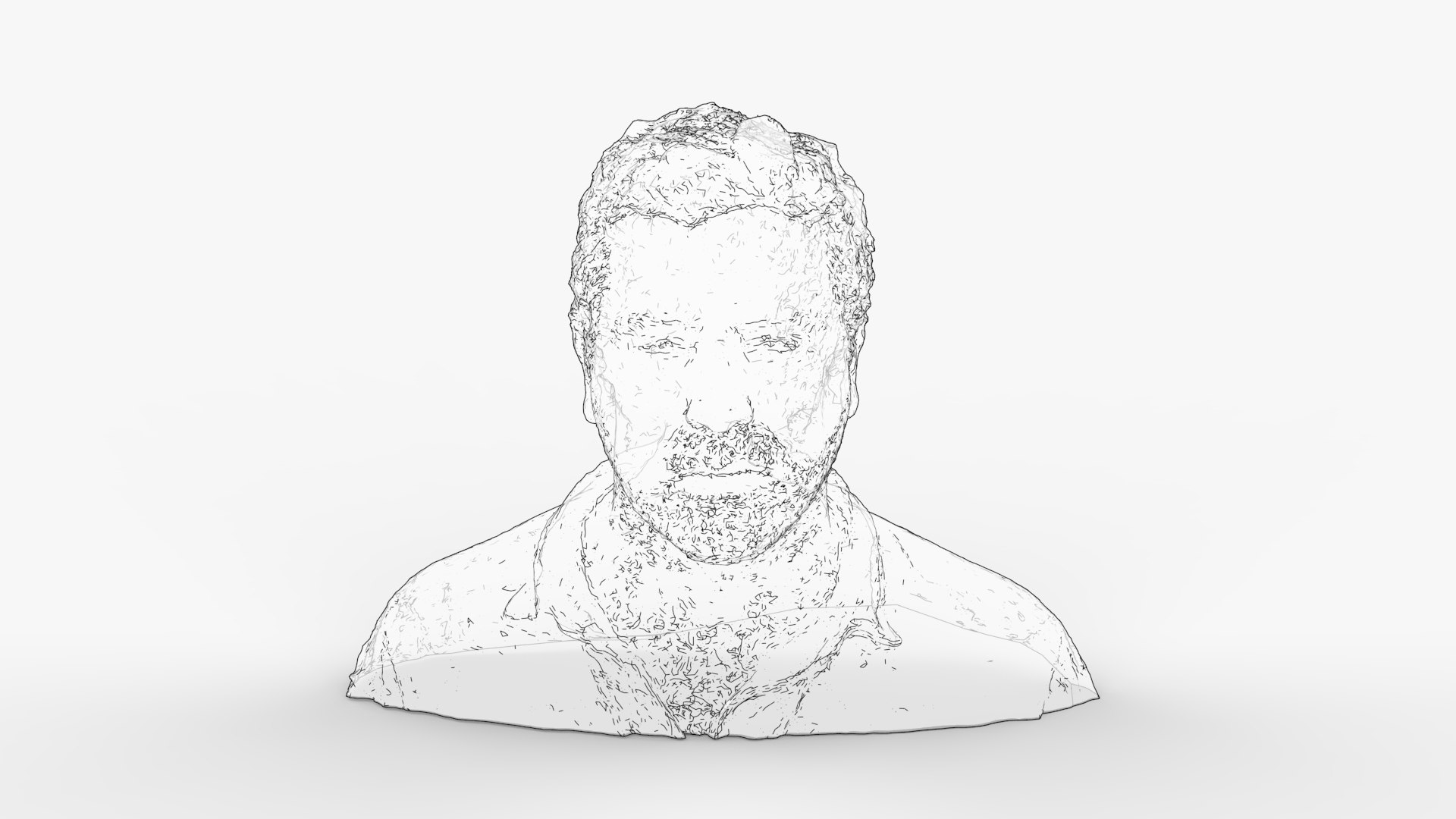 3D Man Head With Beard Model - TurboSquid 1935875