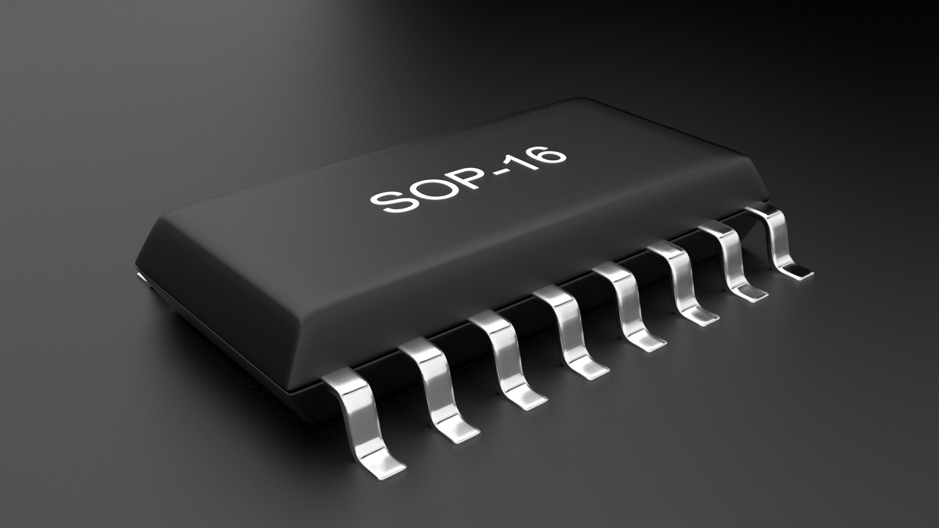 3D SOP-16 Chip Model - TurboSquid 2230340