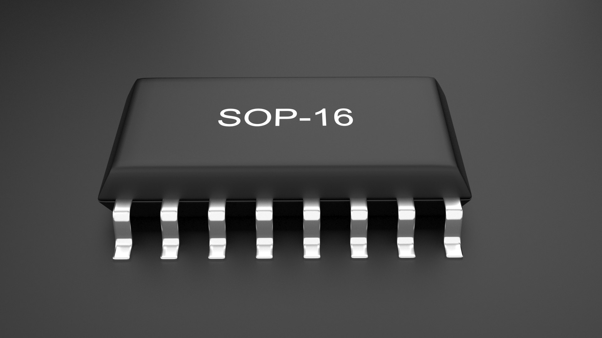 3D SOP-16 Chip Model - TurboSquid 2230340