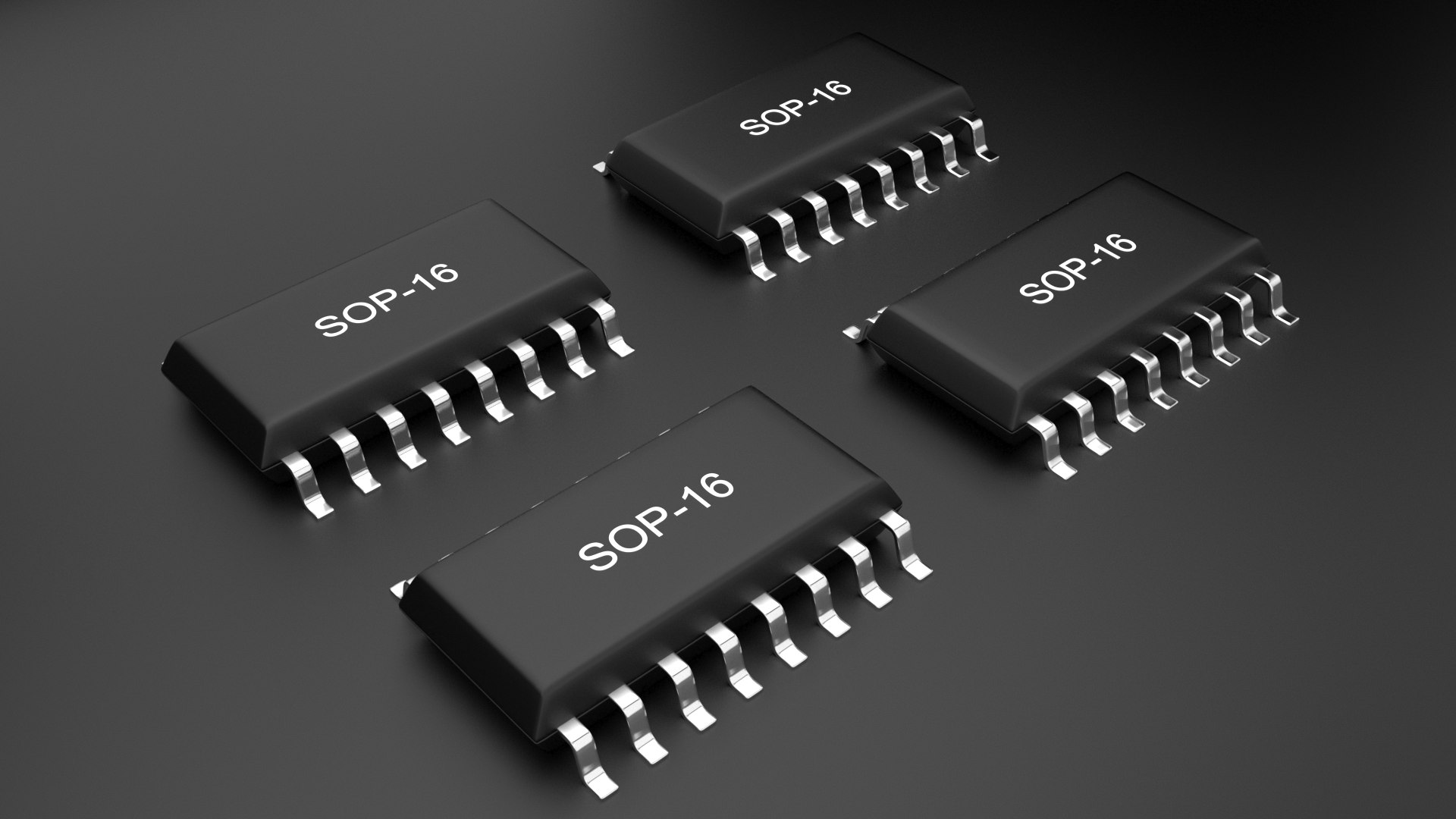 3D SOP-16 Chip Model - TurboSquid 2230340