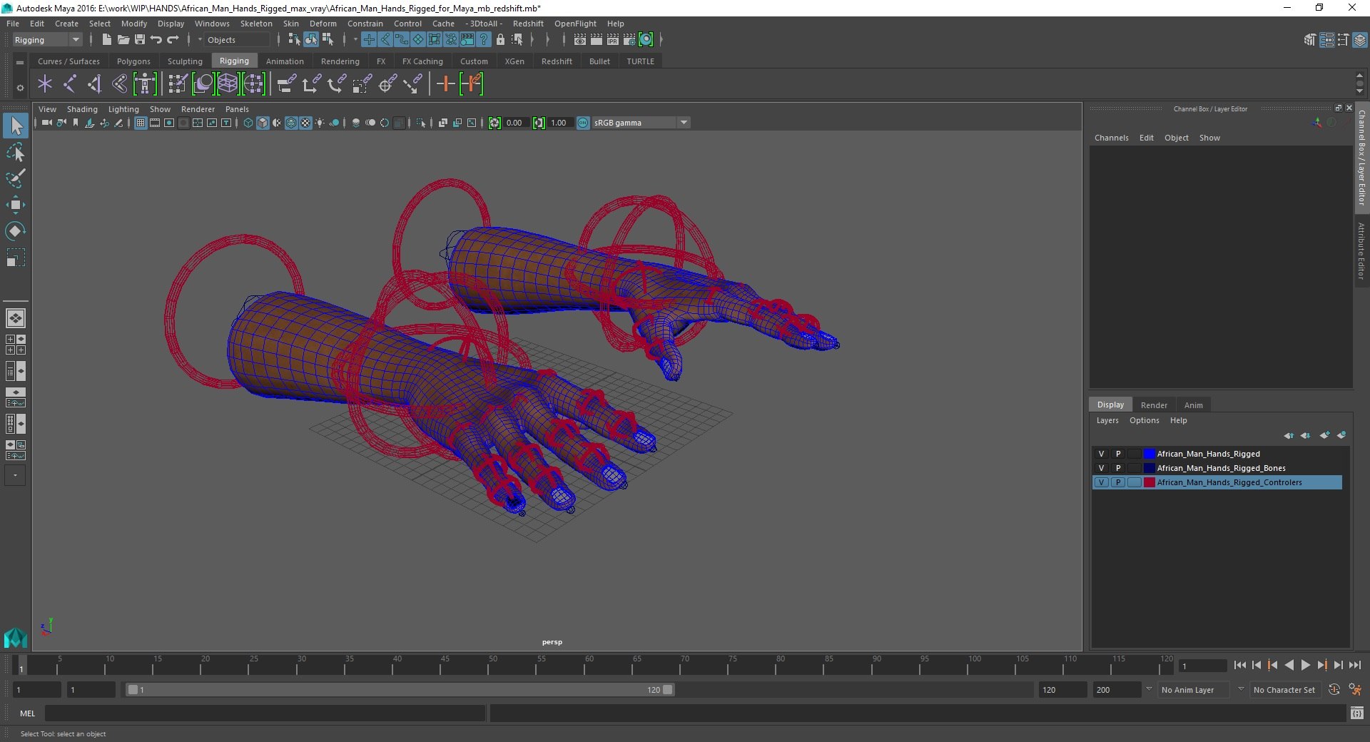 3D African Man Hands Rigged For Maya - TurboSquid 2188807