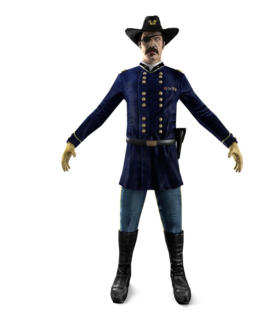 3d 1800s american soldier model