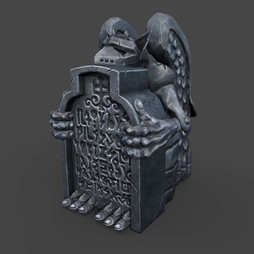 3D Gargoyle Gravestone Model - TurboSquid 1210983