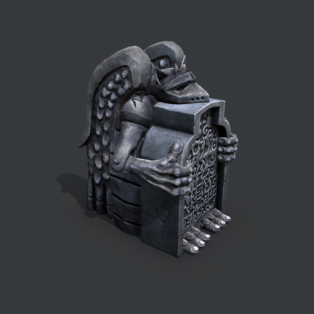3D Gargoyle Gravestone Model - TurboSquid 1210983