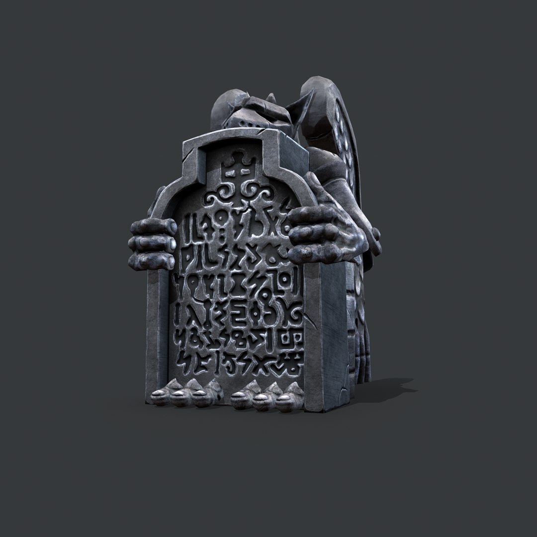 3D Gargoyle Gravestone Model - TurboSquid 1210983