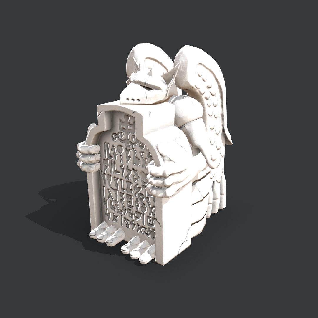 3D Gargoyle Gravestone Model - TurboSquid 1210983