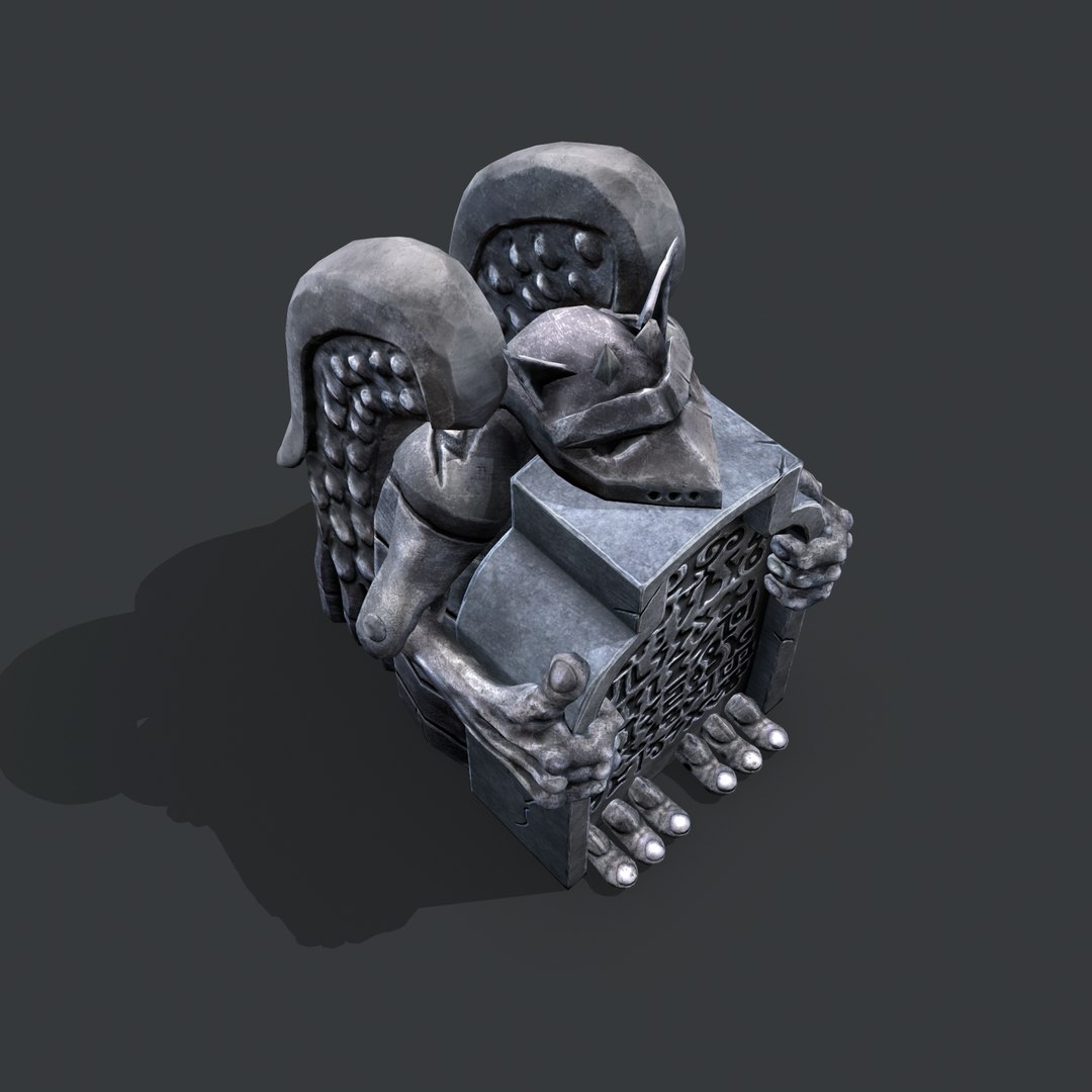 3D Gargoyle Gravestone Model - TurboSquid 1210983