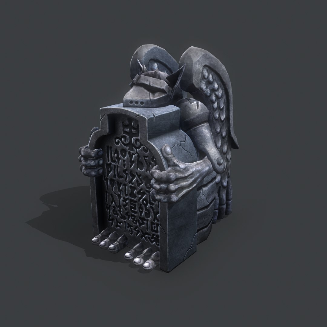 3D Gargoyle Gravestone Model - TurboSquid 1210983
