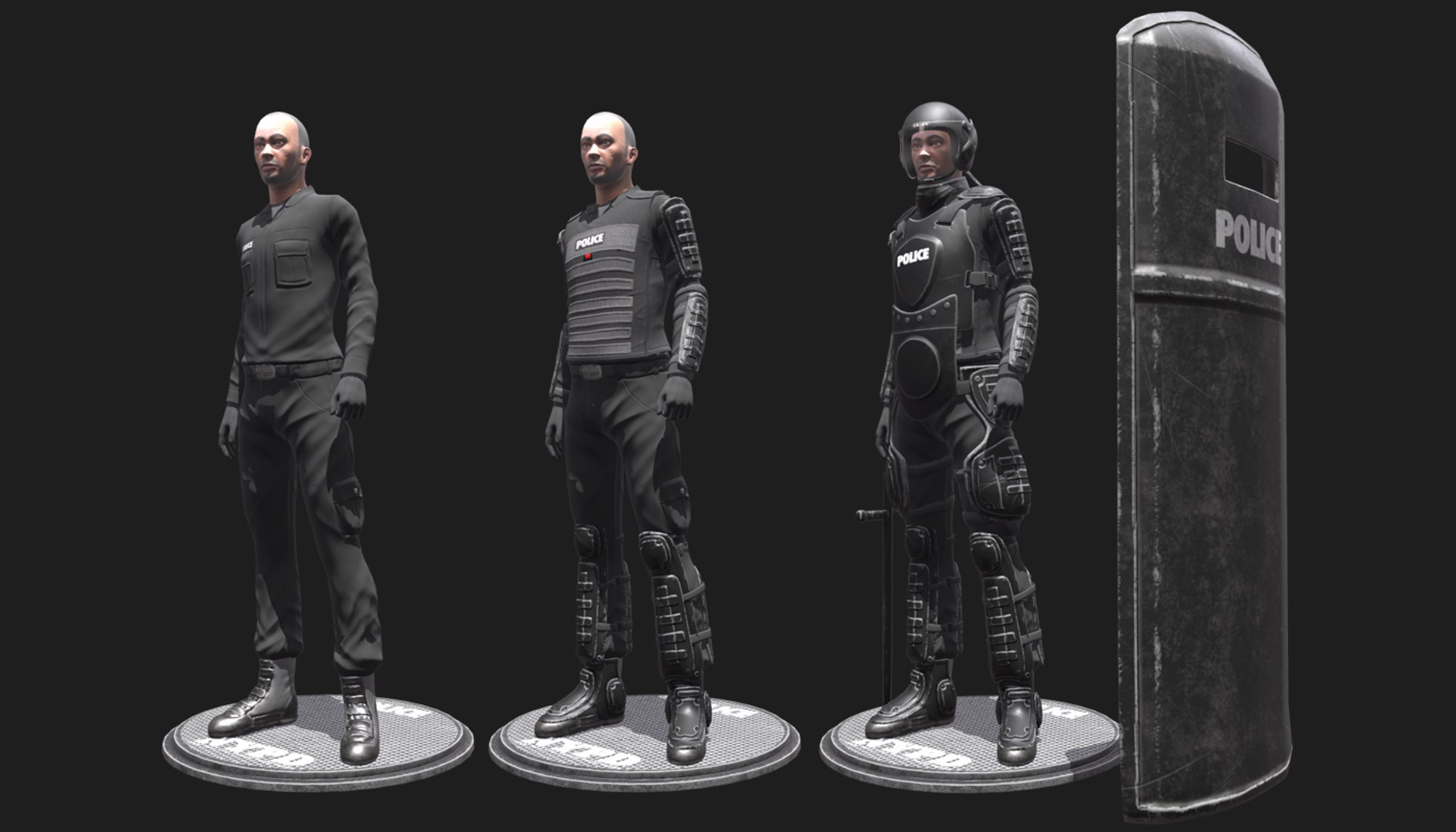 Character riot 3D model - TurboSquid 1338003