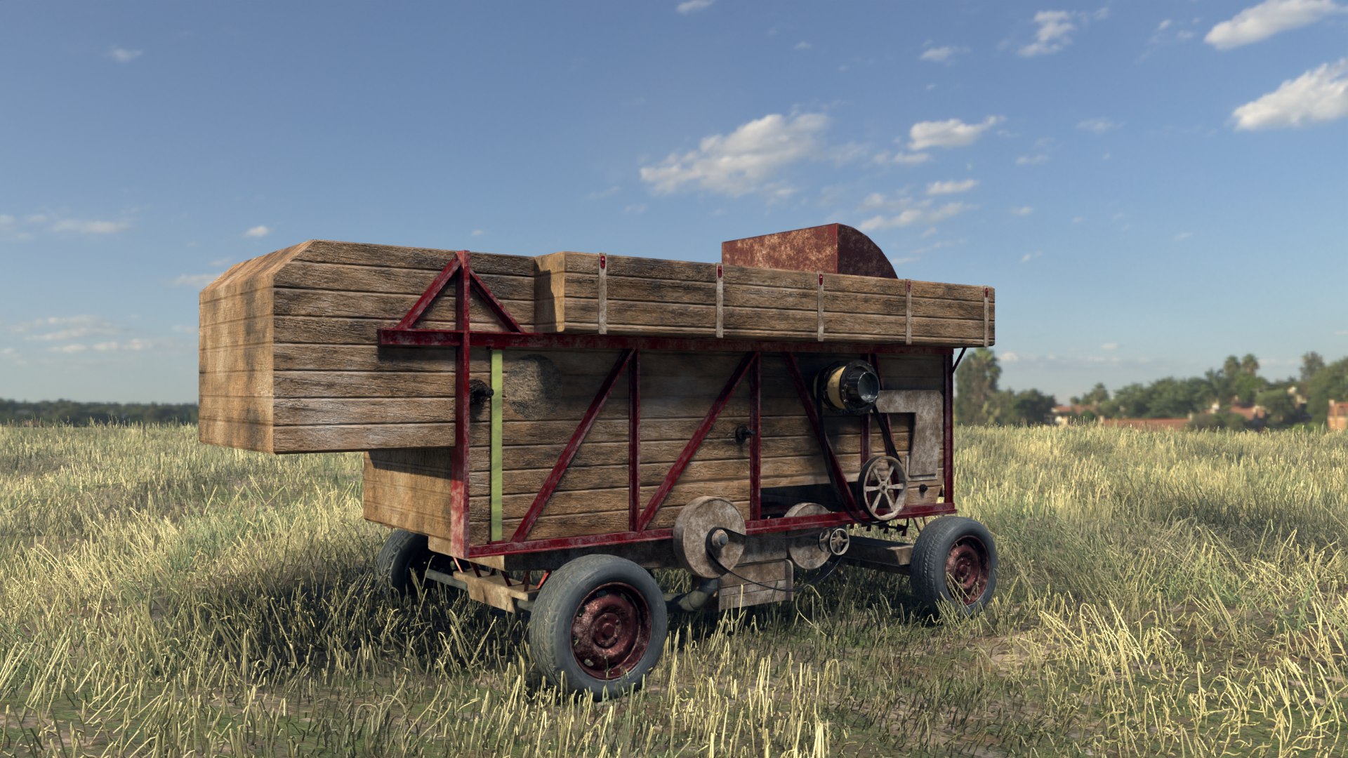 3D 40 Era Thresher - Combine Harvester Model - TurboSquid 2304854
