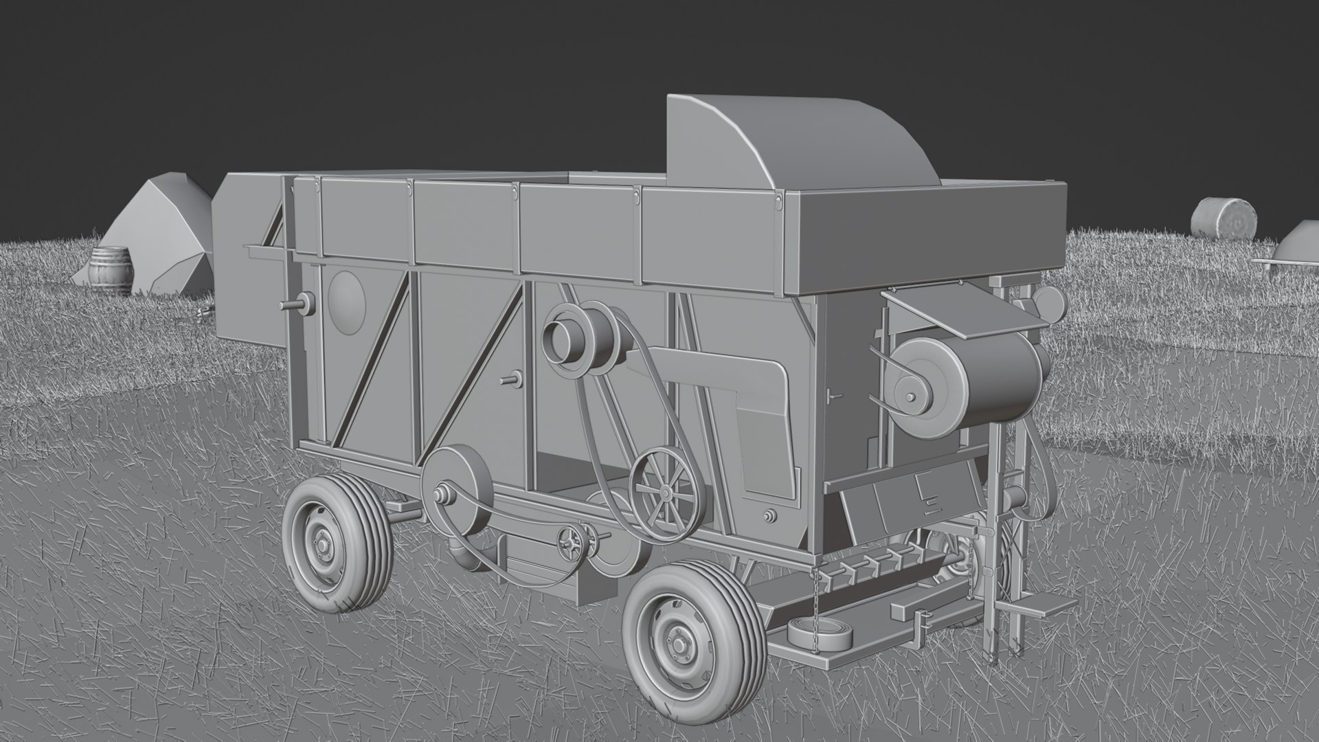 3D 40 Era Thresher - Combine Harvester Model - TurboSquid 2304854