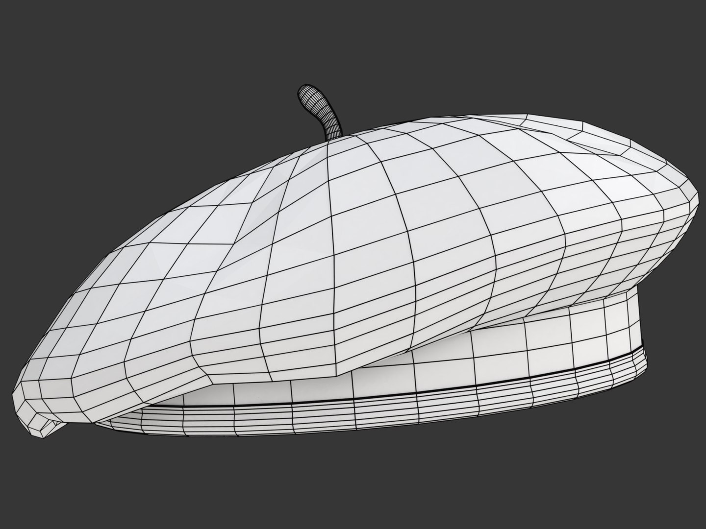 Beret Hat 3D Model - TurboSquid 1444533