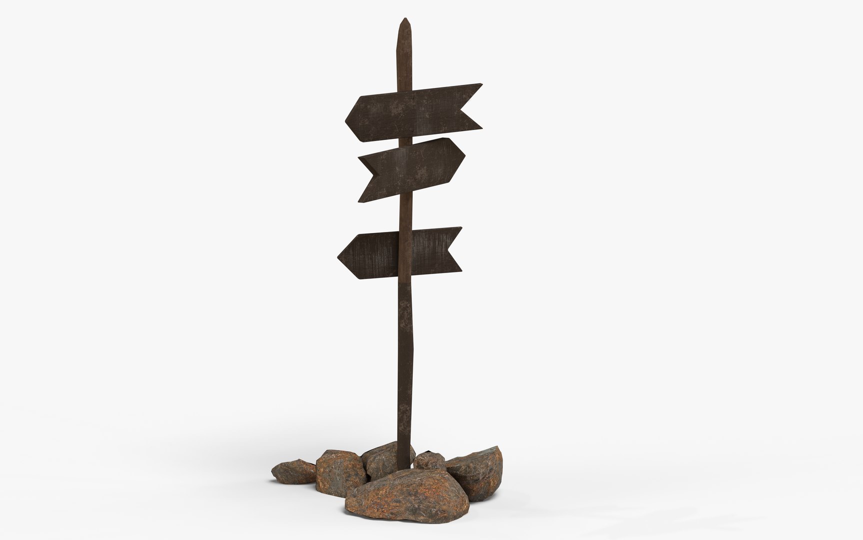 Wooden Road Sign 3D Model - TurboSquid 2111646