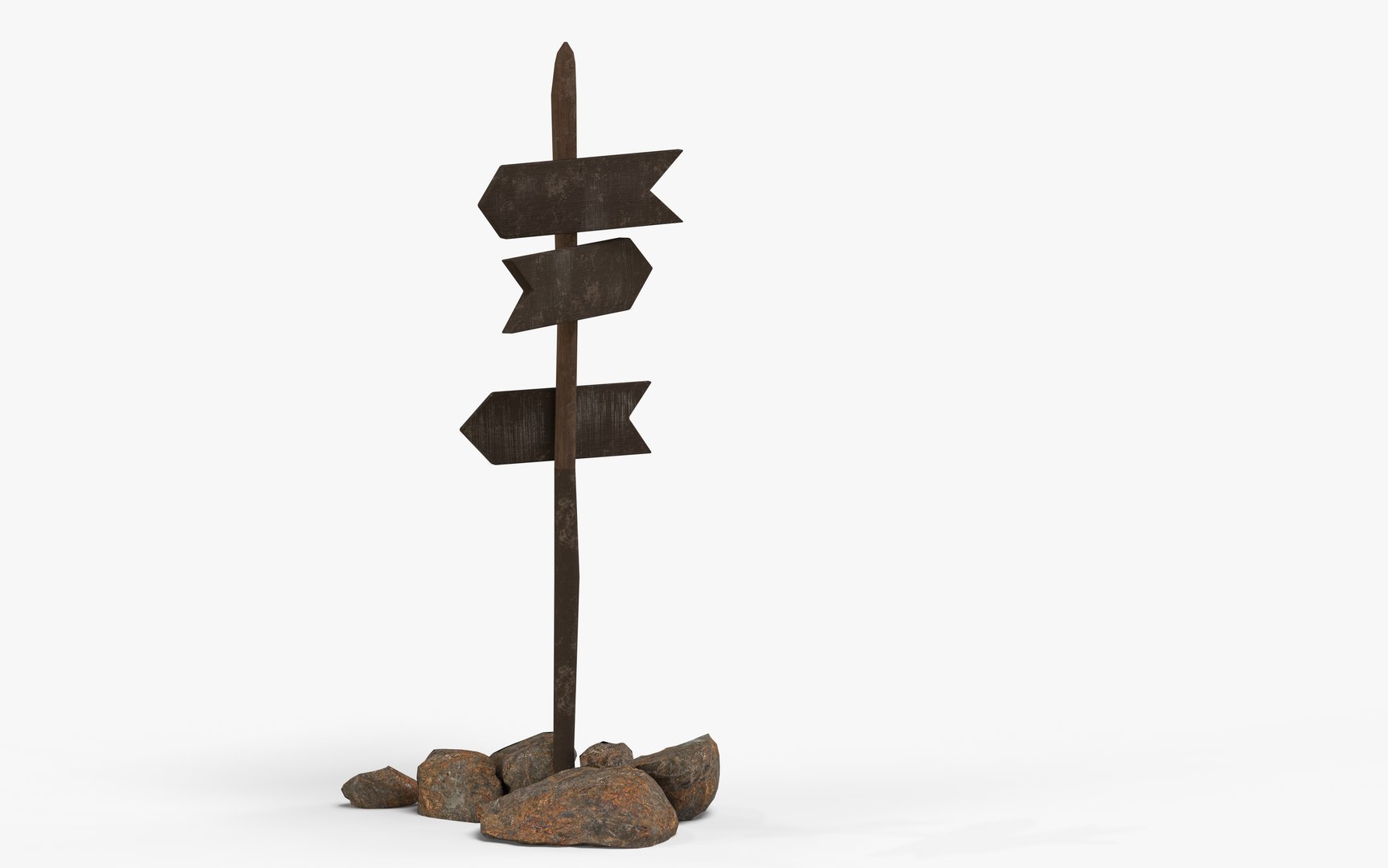 Wooden Road Sign 3D Model - TurboSquid 2111646
