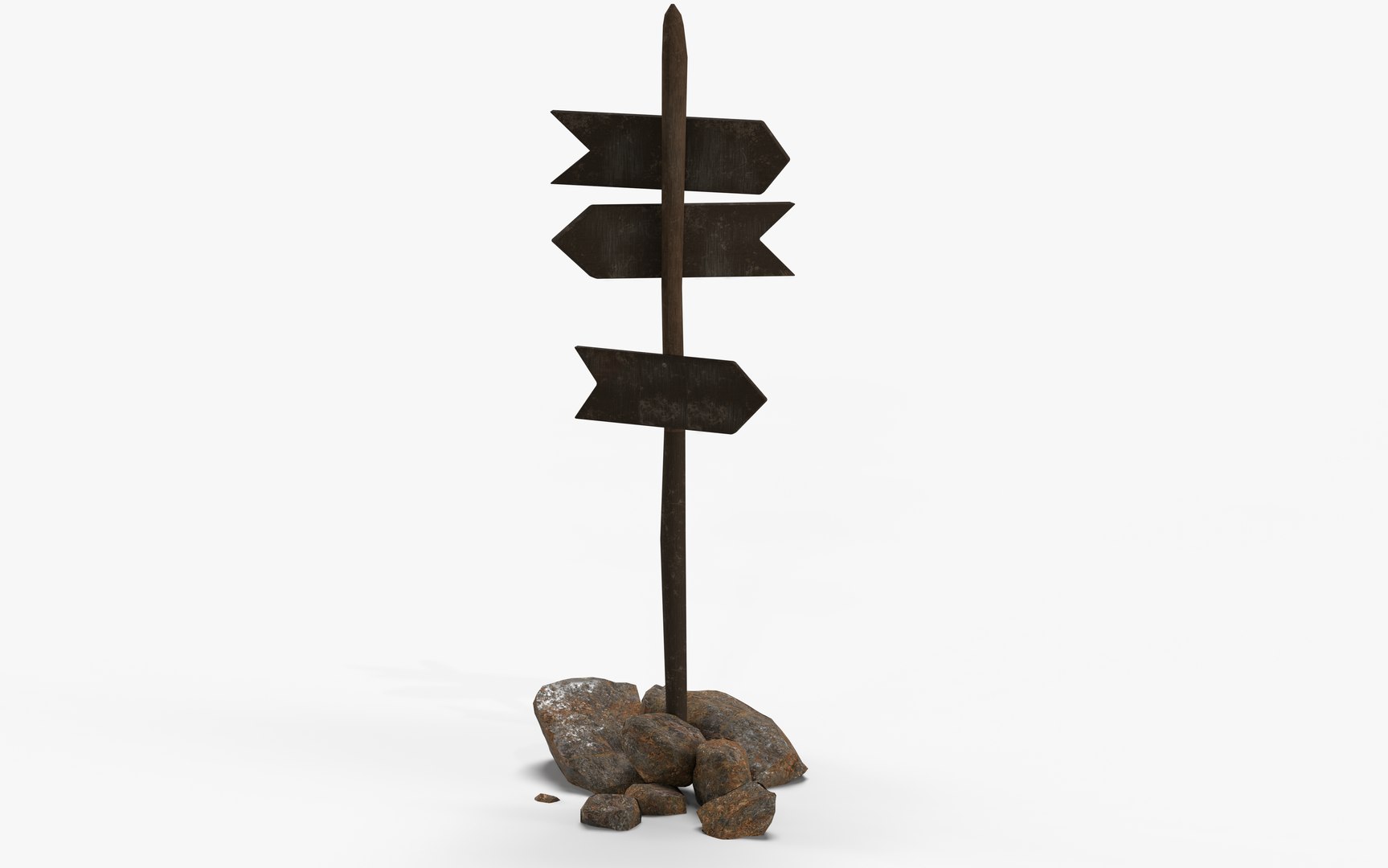 Wooden Road Sign 3D Model - TurboSquid 2111646