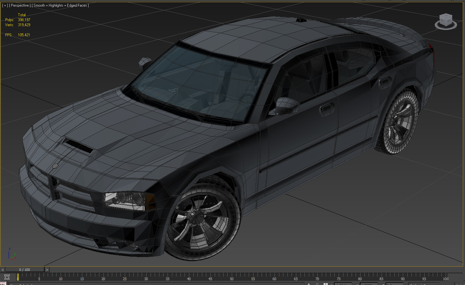 free dodge charger 3d model