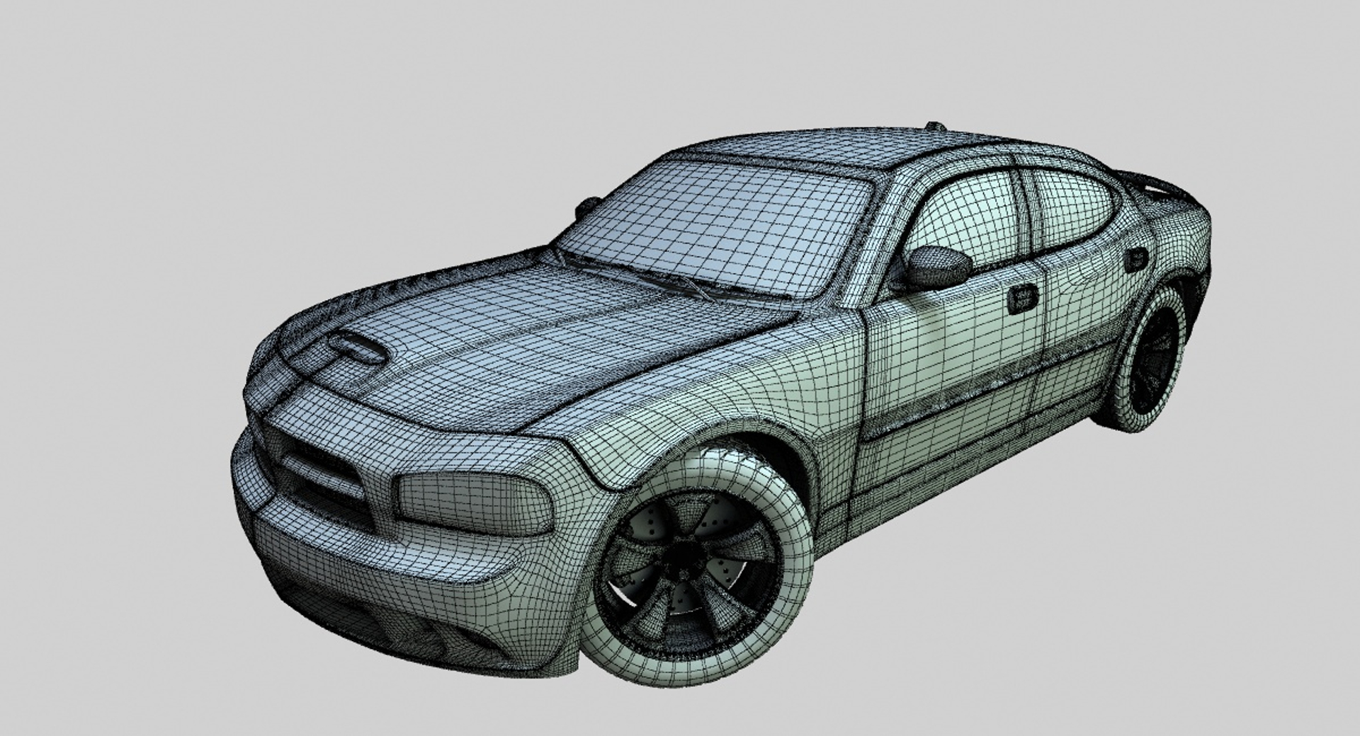 free dodge charger 3d model