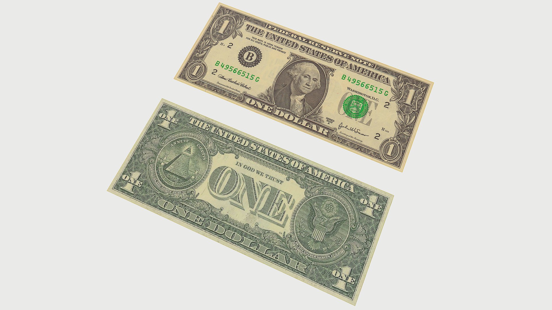 Money One Dollar With Pbr 4K 8K Model - TurboSquid 1733258
