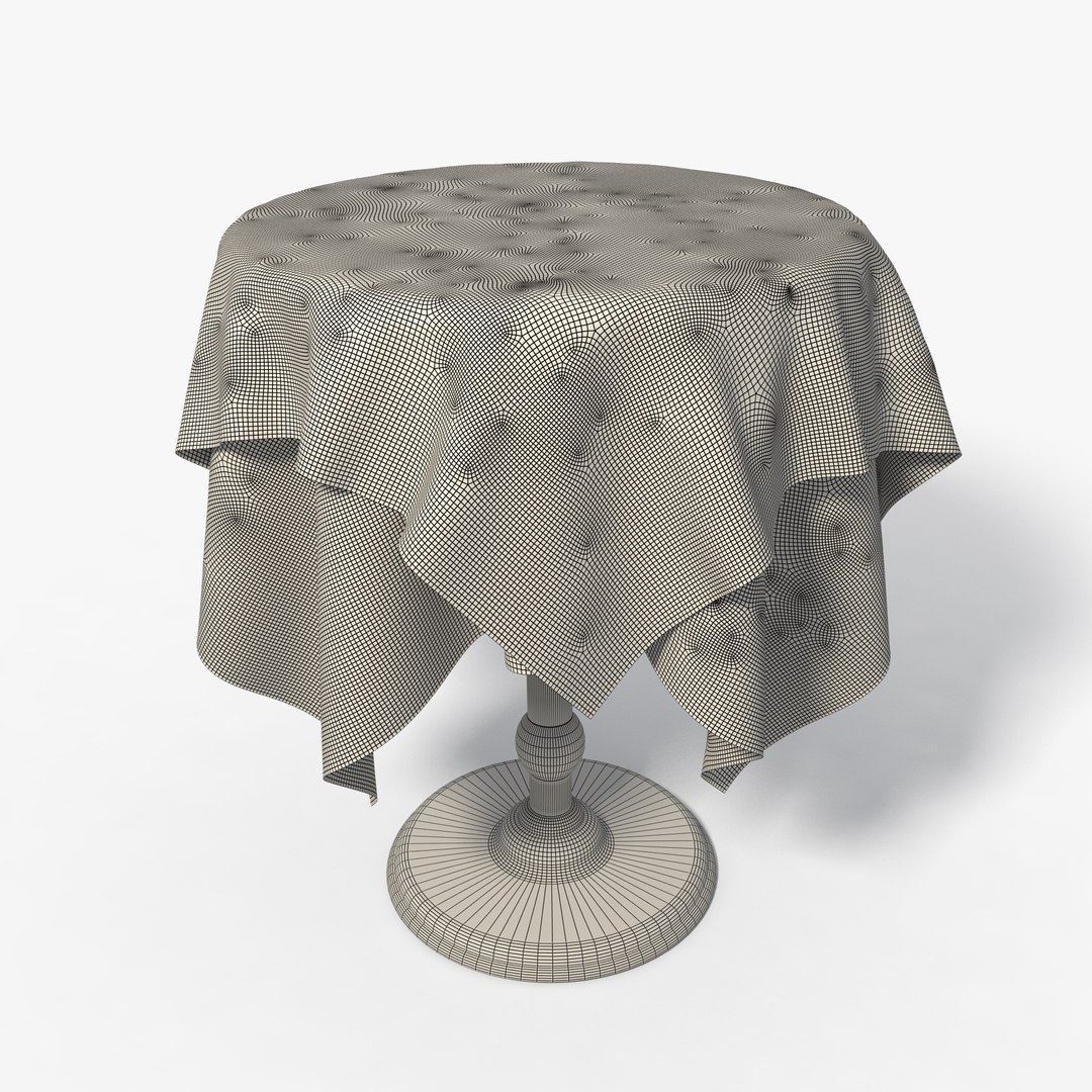 3d Model Table Fabric Lace