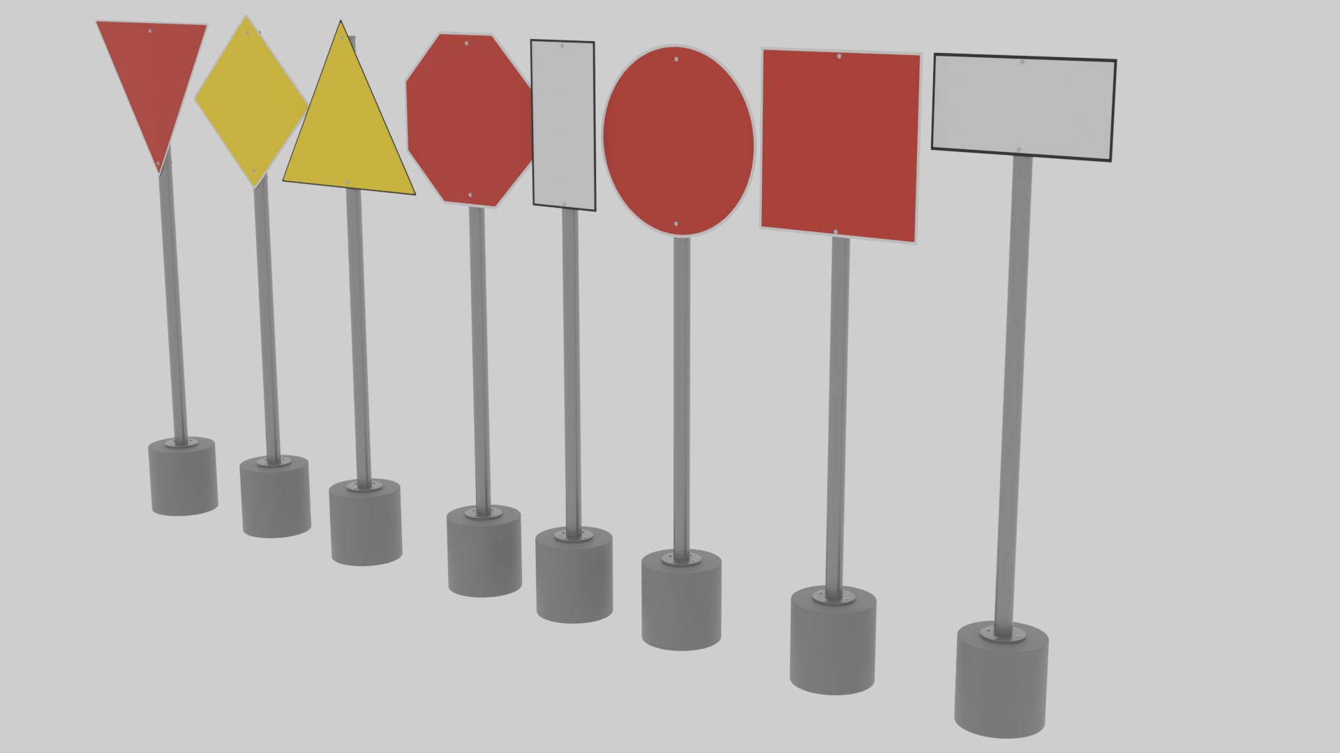 3D Traffic Signs Collection Model - TurboSquid 2140147