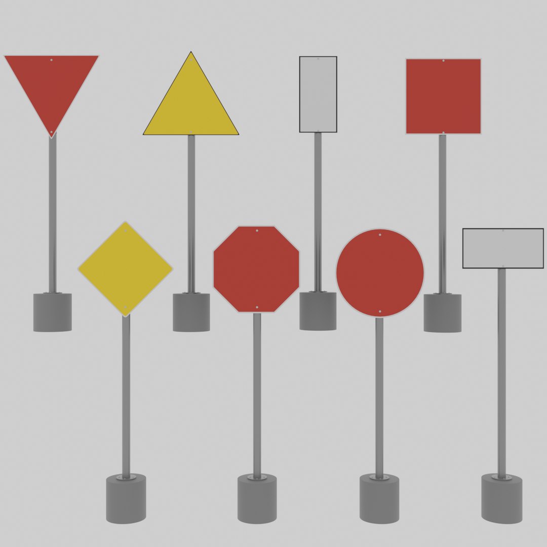 3D Traffic Signs Collection Model - TurboSquid 2140147