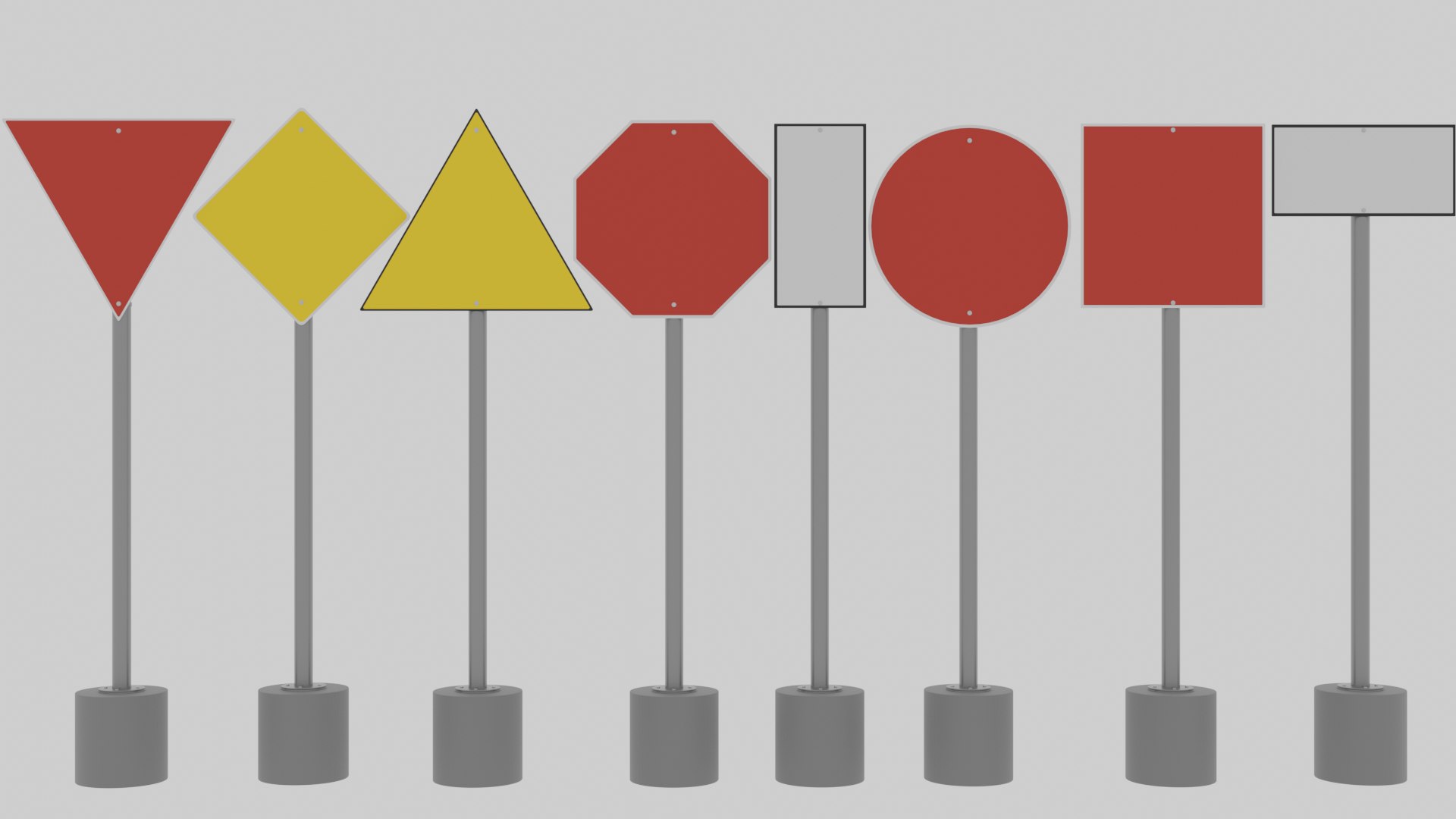 3D Traffic Signs Collection Model - TurboSquid 2140147