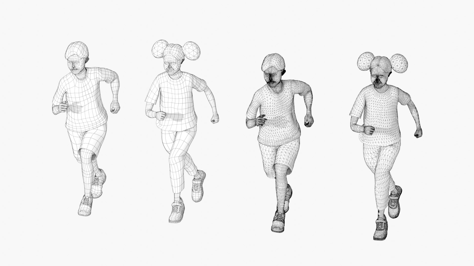 3D 03 boy run draw model - TurboSquid 1522094